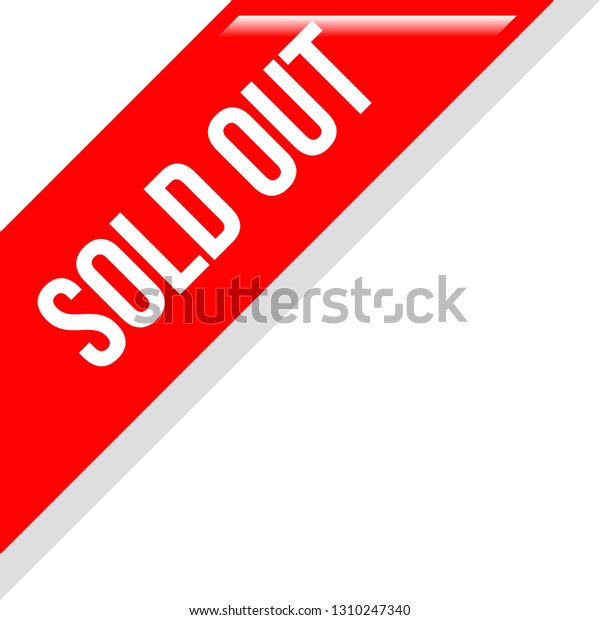 Corner Sold Out Ribbon Banner Vector Stock Vector (Royalty Free) 1310247340