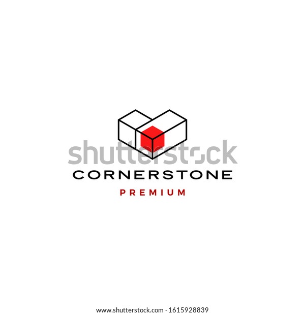 Corner Stone Logo Vector Icon Illustration Stock Vector (Royalty Free ...