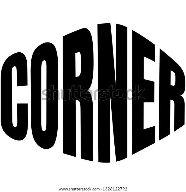 Corner Word 3d Text Graphic Icon: เวกเตอร์สต็อก (ปลอดค่าลิขสิทธิ์ ...