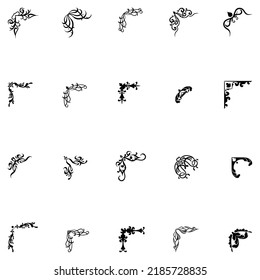 Corners Borders Vintage Frames Design Elements Stock Vector (Royalty ...