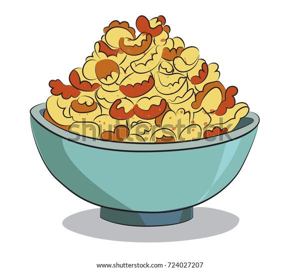 Cornflakes Breakfast Cartoon Image Artistic Freehand Stock Vector ...
