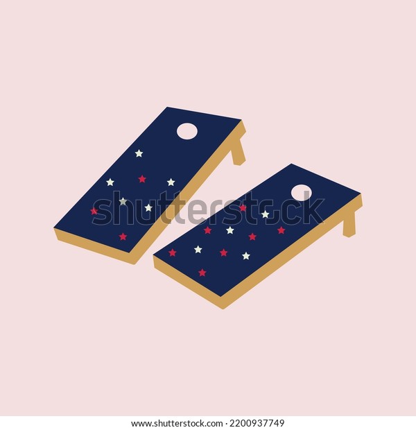 Cornhole Game Board Vector Illustration Design Stock Vector (Royalty ...