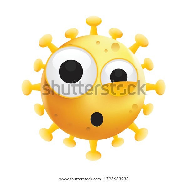 Corona emoji.Corona Virus illustration.Virus cartoon on white ... Corona emoji.Corona Virus illustration.Virus cartoon on white ...