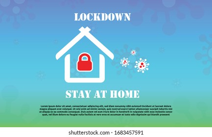 Covid19 Disease Movement Lockdown Poster Stock Vector (Royalty Free ...