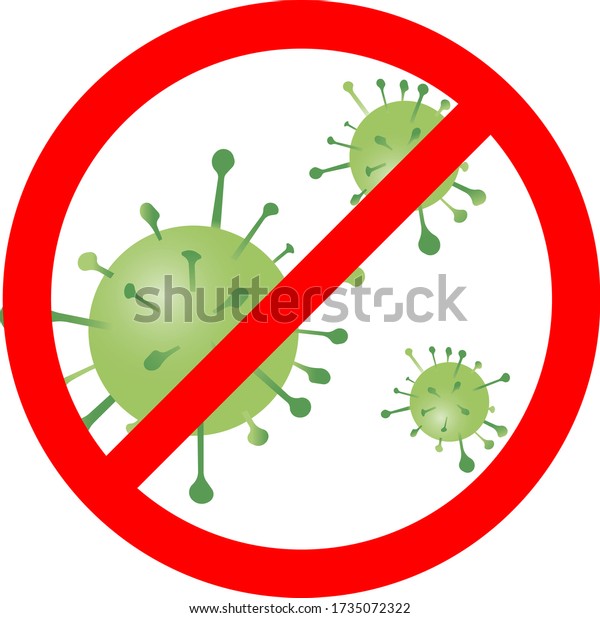 Coronavirus Infection Warning Sign Vector Illustration Stock Vector ...