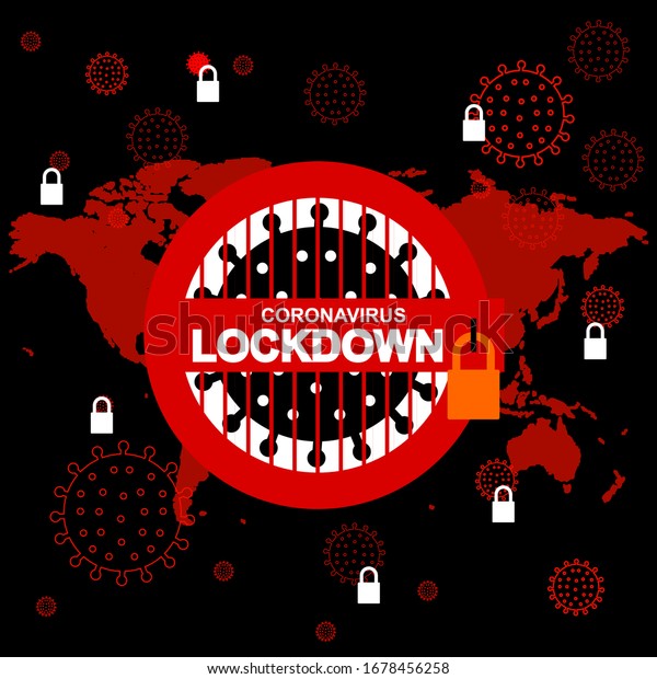 Coronavirus Lockdown Symbol Coronavirus Pandemic Puts Stock Vector ...