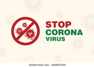 Coronavirus Logo Coronavirus Logo Vector Stop Stock Vector (Royalty ...