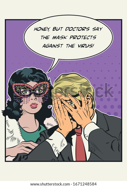 Coronavirus Prevent Propaganda Poster Funny Illustration Stock Vector ...