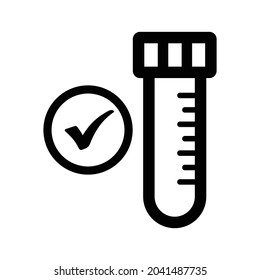 Coronavirus Tested Icon Black Vector Graphics Stock Vector (Royalty ...