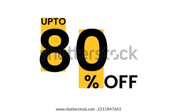 Corporate 80 Percent Off Vector 80 Stock Vector (Royalty Free ...