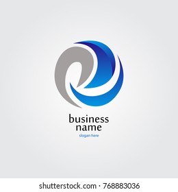 Vector Modern Circle Business Logo Design Stock Vector (Royalty Free ...