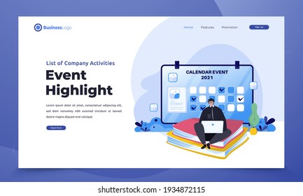 Corporate Activity List Event Highlight Annual Stock Vector (Royalty ...