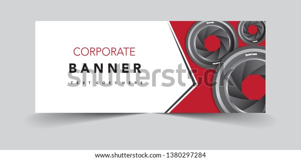 Corporate Banner Camera Lens Background Stock Vector (Royalty Free ...