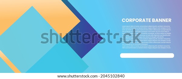Corporate Banner Design Simple Geometric Layout Stock Vector (Royalty ...
