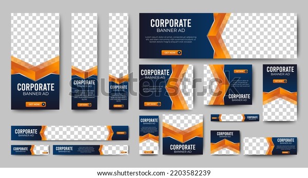 Corporate Banner Design Web Template Set Stock Vector (Royalty Free ...