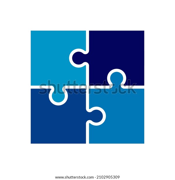 Corporate Blue Puzzle Vector Icons Set Stock Vector (Royalty Free ...