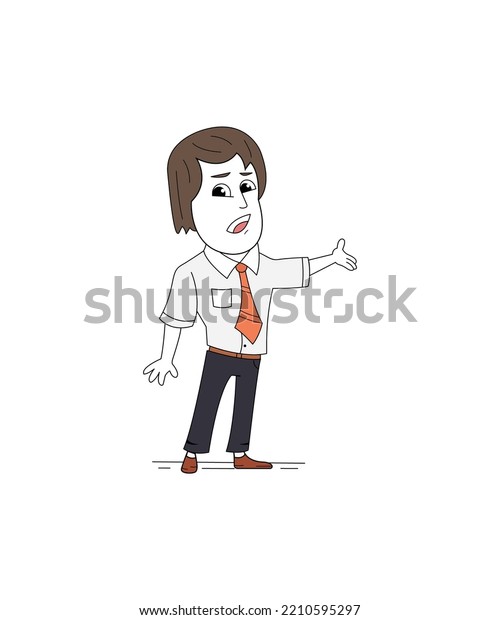 Corporate Boy Character Office Worker Vector Stock Vector (Royalty Free ...
