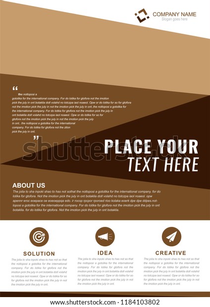 Corporate Business Brown Flyer Design Vector Stock Vector (Royalty Free ...