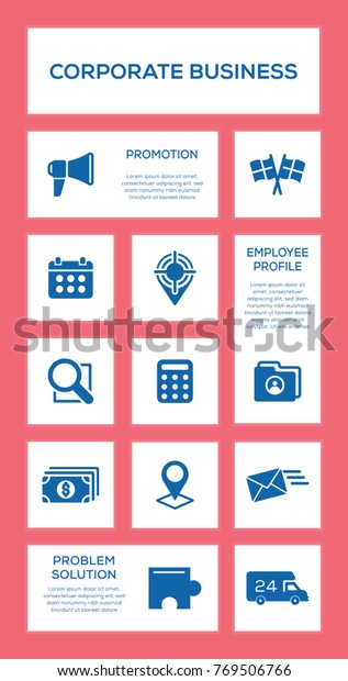 Corporate Business Icon Set Stock Vector (Royalty Free) 769506766 ...