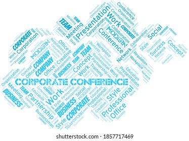 Corporate Conference Vector Word Cloud Made Stock Vector (Royalty Free ...