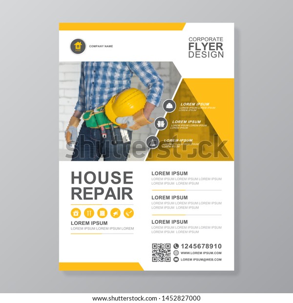 Corporate Construction Tools Cover A4 Template Stock Vector (Royalty ...