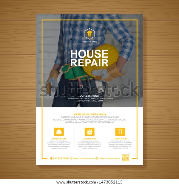 Corporate Construction Tools Cover A4 Template Stock Vector (Royalty ...