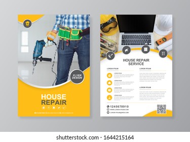 Construction Tools Cover A4 Template Report Stock Vector (Royalty Free ...