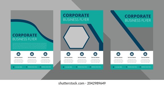 Corporate Flyer Design Bundle Poster Presentation Stock Vector (Royalty ...