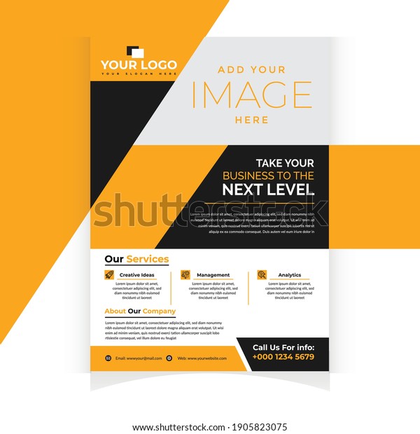 Corporate Flyer Template Bill Corporate Design Stock Vector (Royalty ...