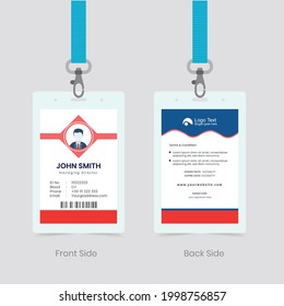 Corporate Front Back Id Card Template Stock Vector (Royalty Free ...