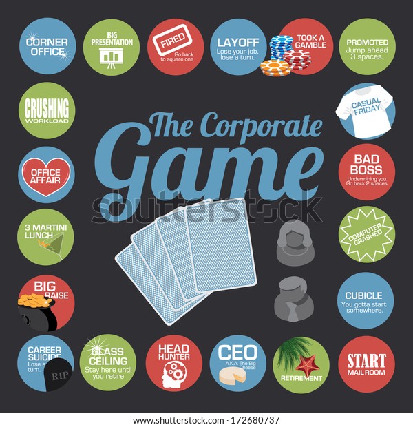 Corporate Game Infographic Flat Design Eps Stock Vector (Royalty Free ...