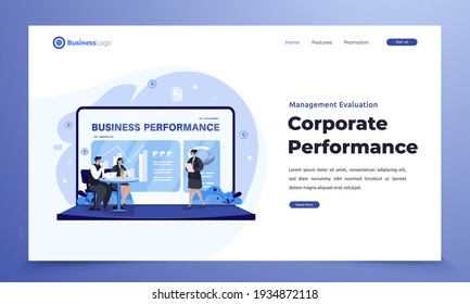 Corporate Performance Report Illustration Annual Report Stock Vector ...
