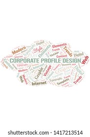 Corporate Profile Design Word Cloud Wordcloud Stock Vector (Royalty ...
