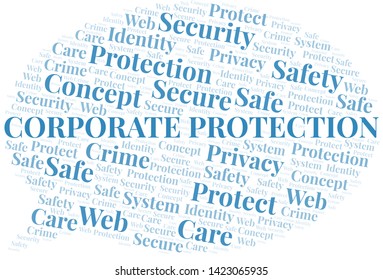 Corporate Protection Word Cloud Wordcloud Made Stock Vector (Royalty ...