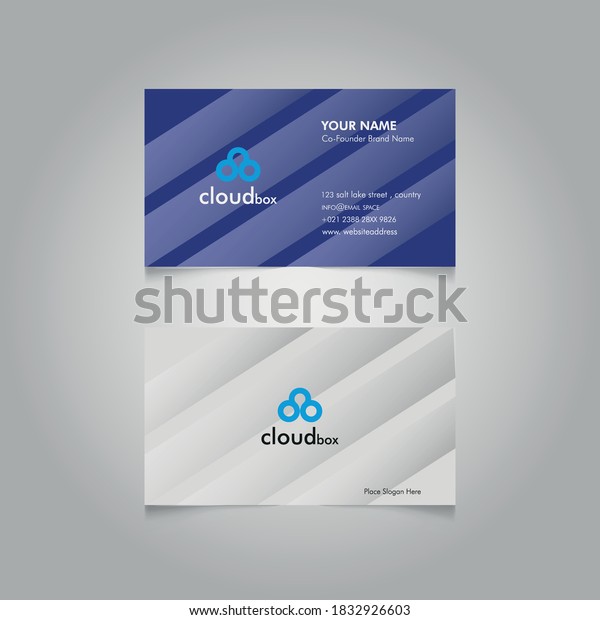 Corporate Simple Blue Buisness Card Abstract Stock Vector (Royalty Free ...