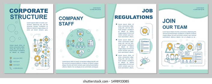 Corporate Structure Brochure Template Layout Company Stock Vector ...