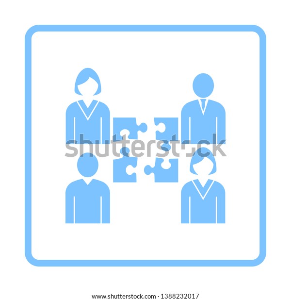 Corporate Team Icon Blue Frame Design Stock Vector (Royalty Free ...