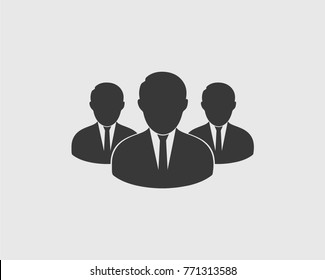 Corporate Team Icon On Gray Background Stock Vector (Royalty Free ...