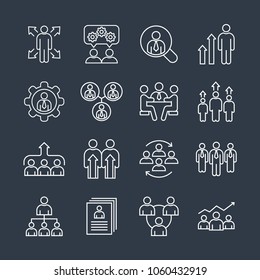 Corporate Team Minimal Thin Line Web Stock Vector (Royalty Free ...