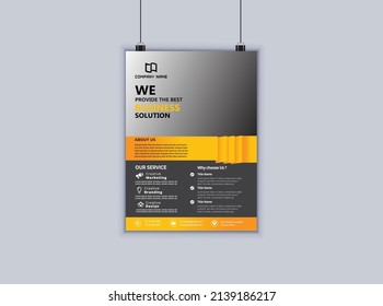 Corporate Template Standard Flyer Design Stock Vector (Royalty Free ...