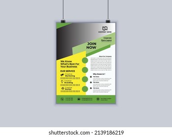 Corporate Template Standard Flyer Design Stock Vector (Royalty Free ...