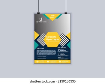 Corporate Template Standard Flyer Design Stock Vector (Royalty Free ...