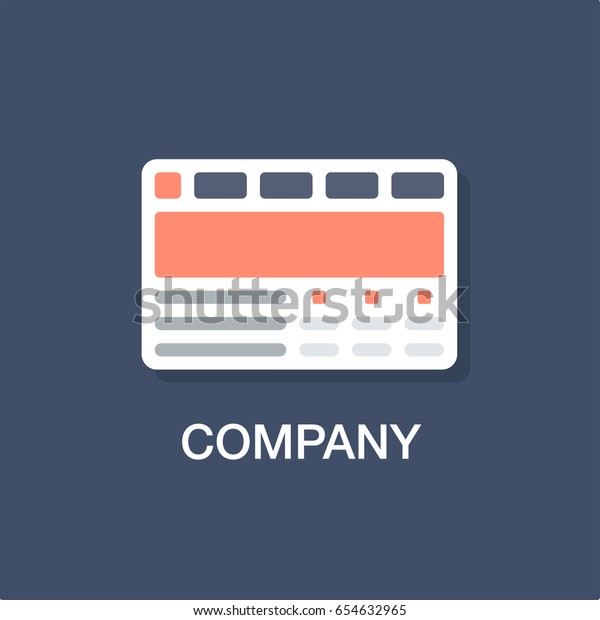 Corporate Website Icon Template Company Page Stock Vector (Royalty Free ...