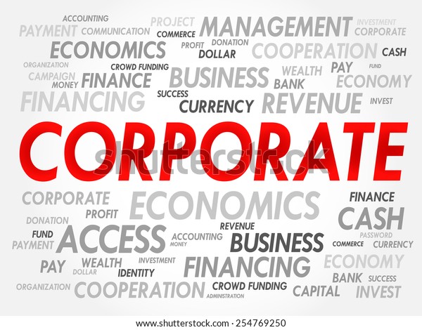 Corporate Word Cloud Business Concept Stock Vector (Royalty Free ...