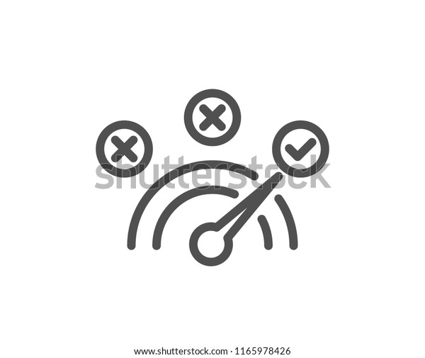 Correct Answer Line Icon Speedometer Concept Stock Vector (Royalty Free ...