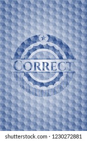 Correct Blue Badge Geometric Pattern Stock Vector (Royalty Free ...