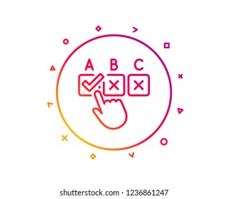 Correct Checkbox Line Icon Select Answer 库存矢量图（免版税）1236861247 ...