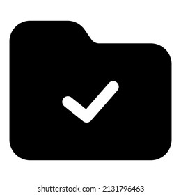 Correct Folder Icon Black Color: เวกเตอร์สต็อก (ปลอดค่าลิขสิทธิ์ ...