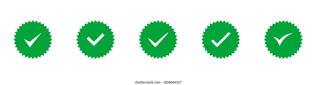 Approved Badge Vector Isolated Icons Green Stock Vector (Royalty Free ...