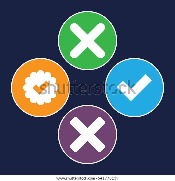 Correct Icons Set Set 4 Correct Stock Vector (Royalty Free) 641778139 ...